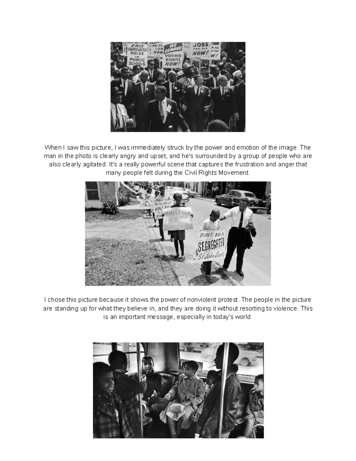 Civil Rights Movement - When I saw this picture, I was immediately ...