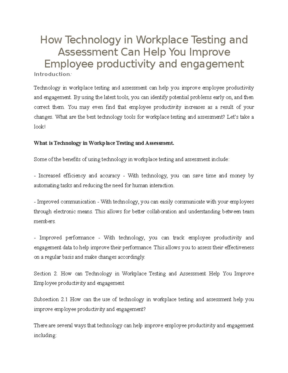 How Technology in Workplace Testing and Assessment Can Help You Improve ...