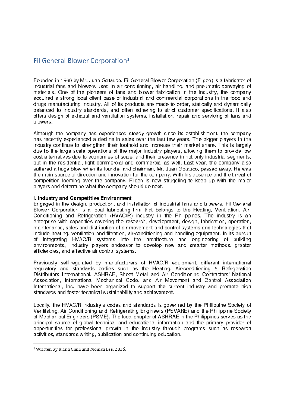 Finals - Case 1 Fil Gen - Im graduating in a couple of years so let's ...