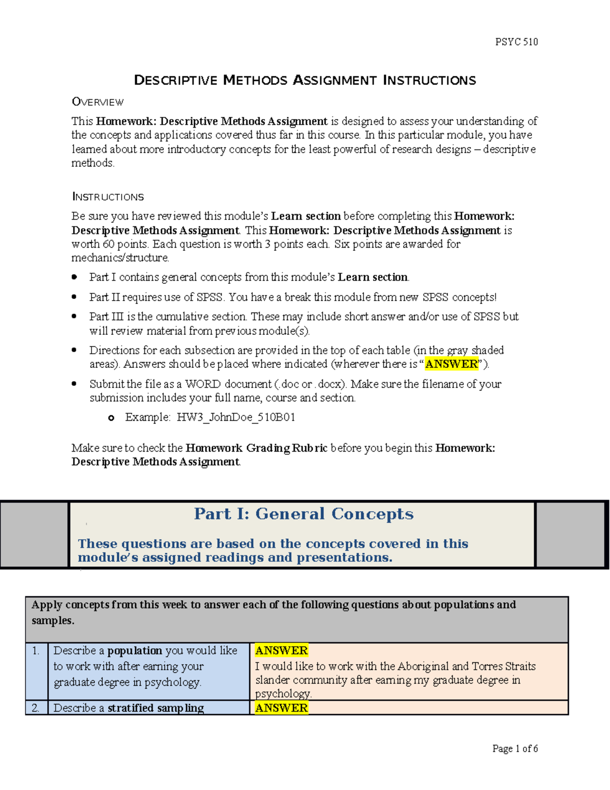 HW3 Janice Barnes 510B01 - DESCRIPTIVE METHODS ASSIGNMENT INSTRUCTIONS OVERVIEW This Homework ...
