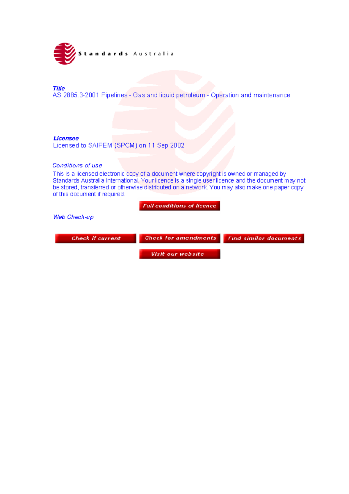 AS 2885 - Australian Standard Pipelines—Gas and liquid petroleum Part 3 ...