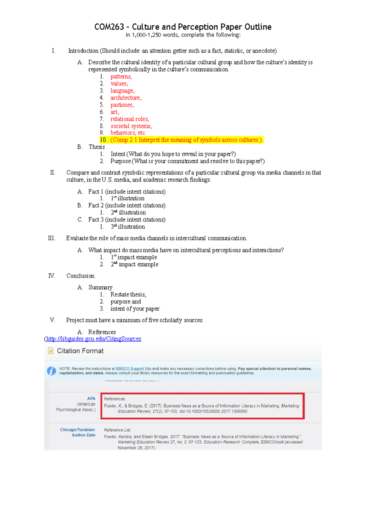 COM263 - Culture and Perception Paper Outline - Introduction (Should ...