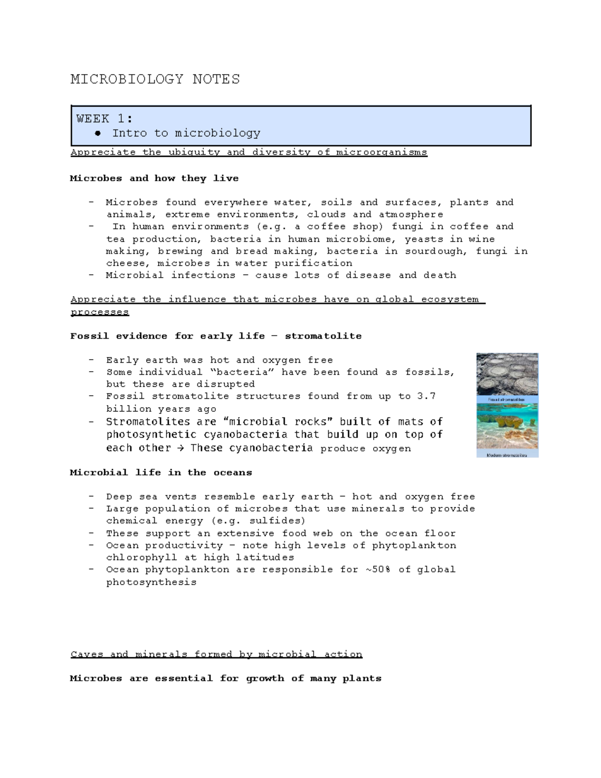 Microbiology - micro notes - MICROBIOLOGY NOTES WEEK 1: Intro to ...