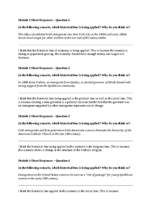 His-200 Module 8 Short Response - Module 8 Short Responses – Question 1 ...