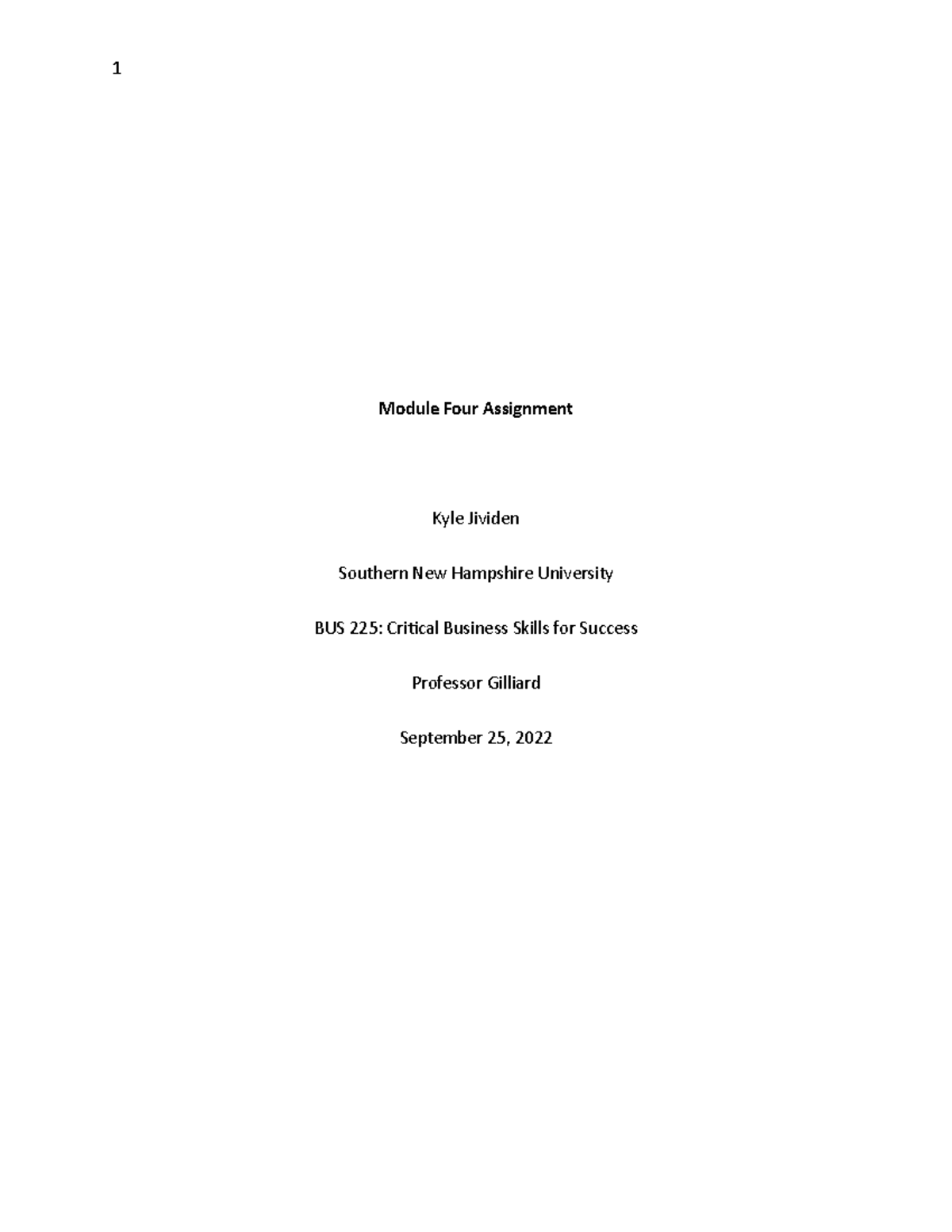 BUS225 Module Four Assignment - Module Four Assignment Kyle Jividen ...