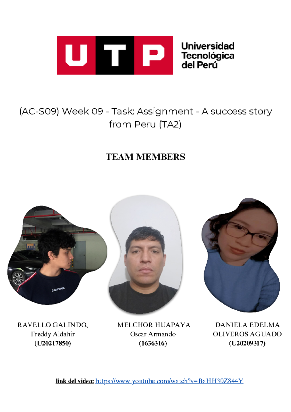 (AC-S09) Week 09 - Task Assignment - A success story from Peru (TA2) - DANIELA EDELMA OLIVEROS ...