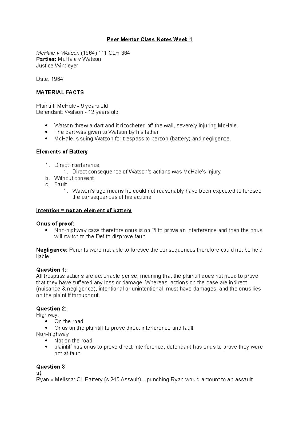 Peer Workshop notes - Peer mentor info - Peer Mentor Class Notes Week 1 ...