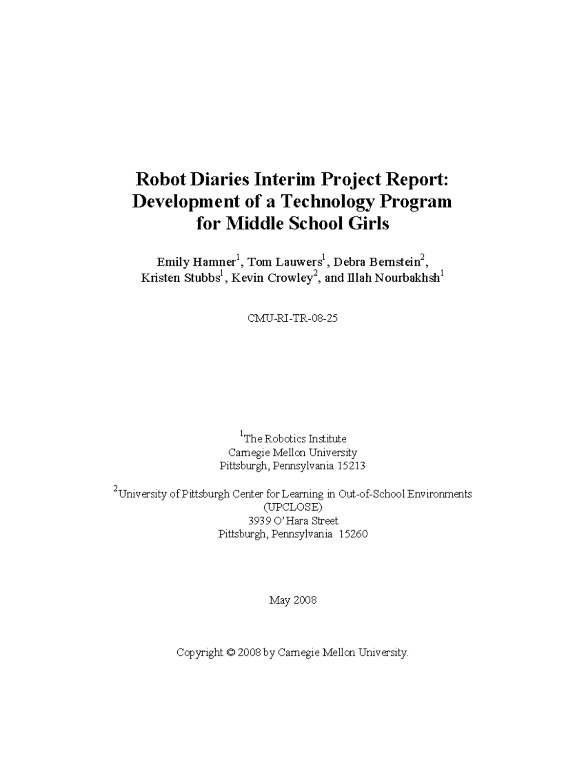 research in pavement - Robot Diaries Interim Project Report ...