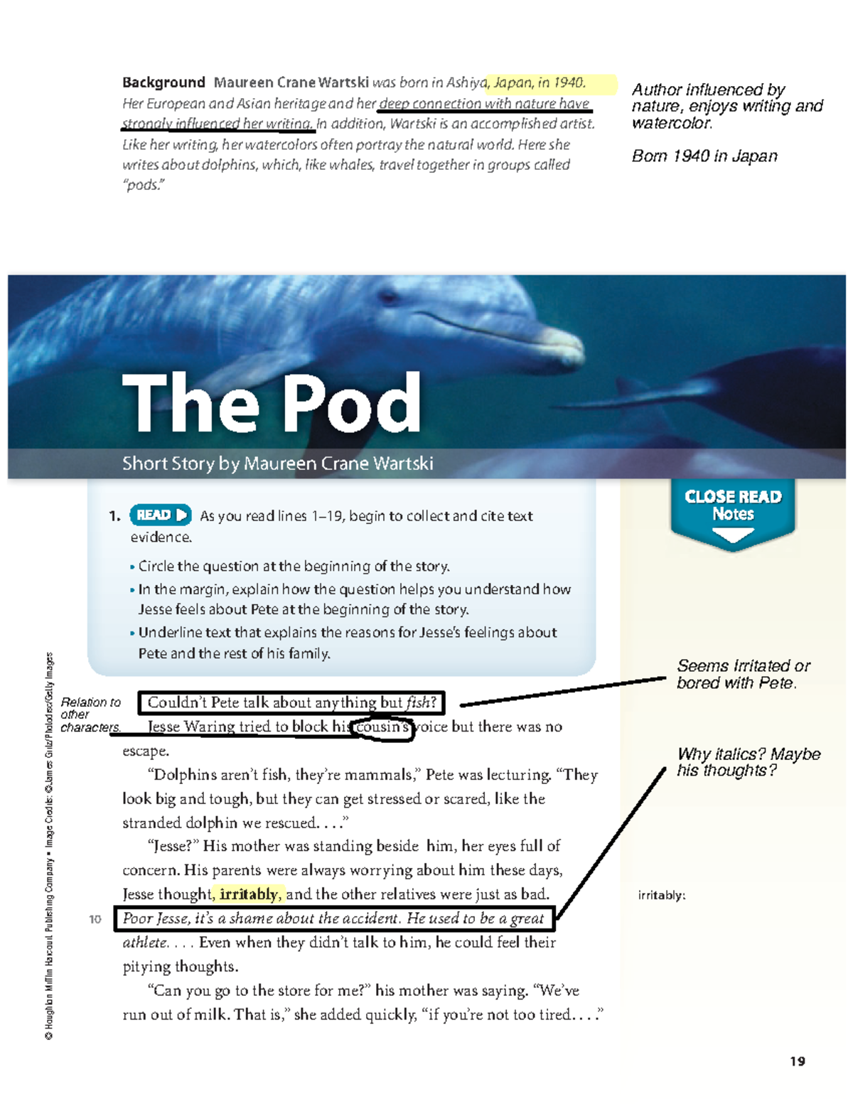 The pod Annotated Close Reading - - Studocu