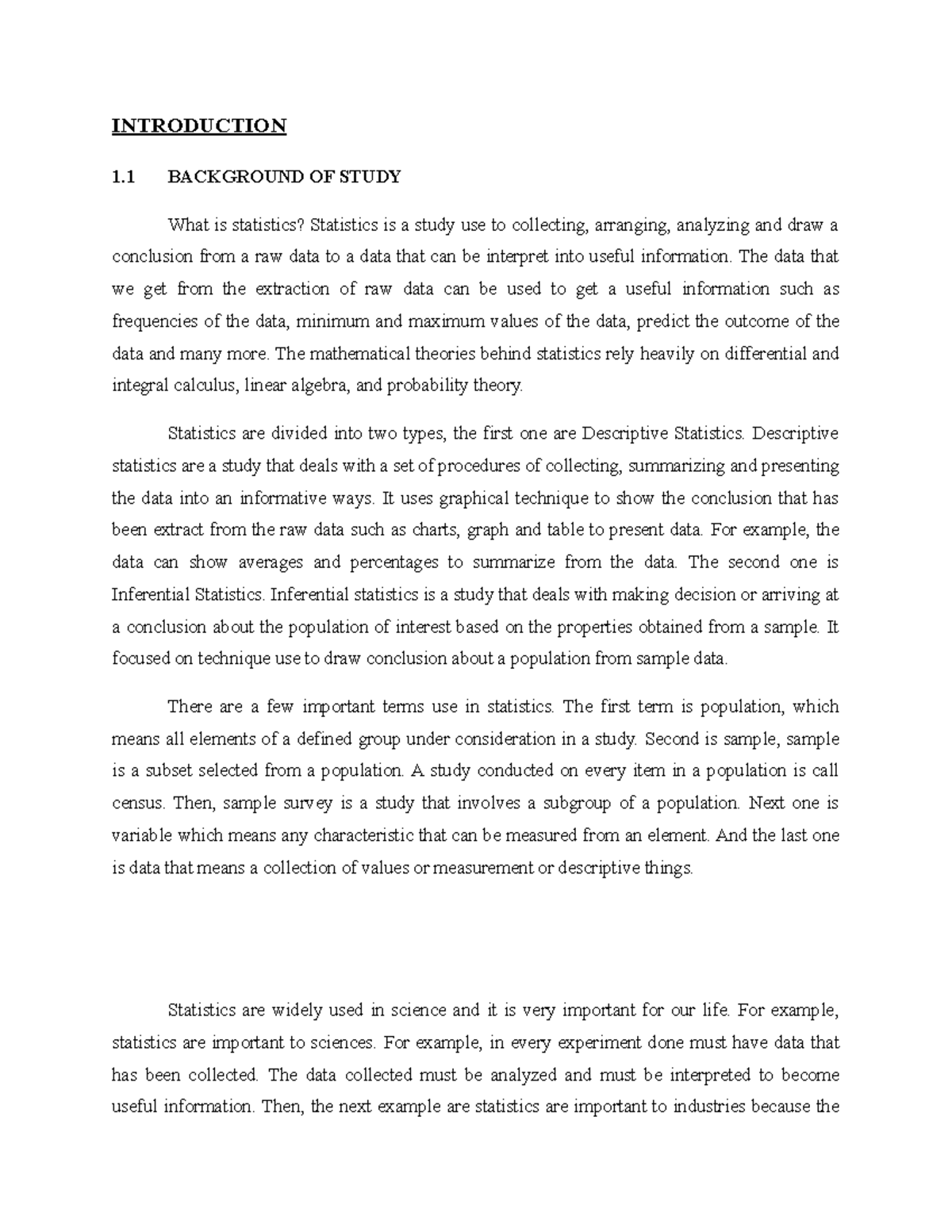 Statistics 108 - Applied Sciences - UiTM - Studocu