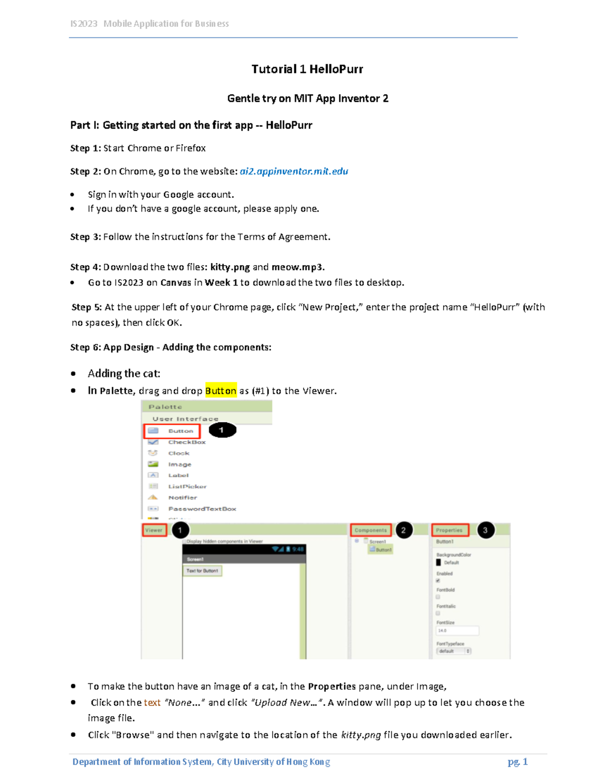 Tutorial 1 Hello Purr - Tutorial 1 HelloPurr Gentle try on MIT App ...