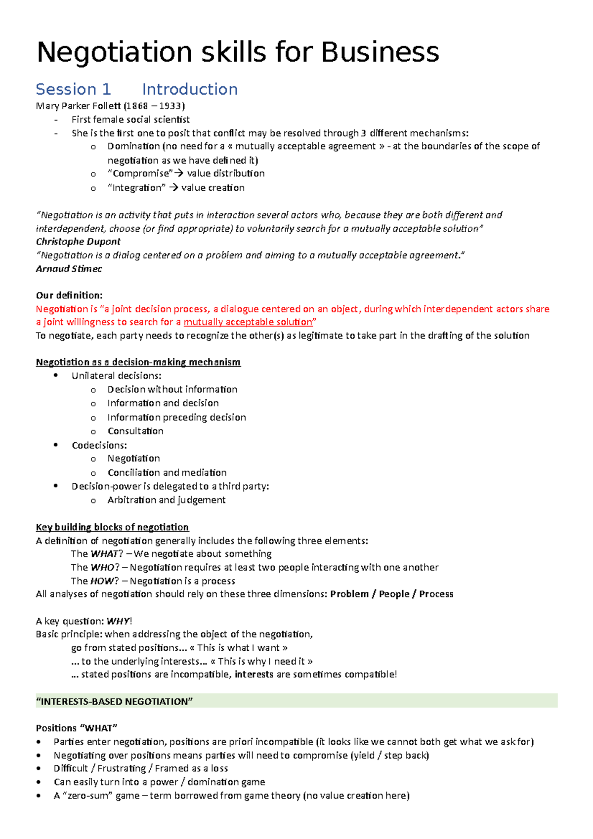 Negotiation skills for Business - Negotiation skills for Business ...