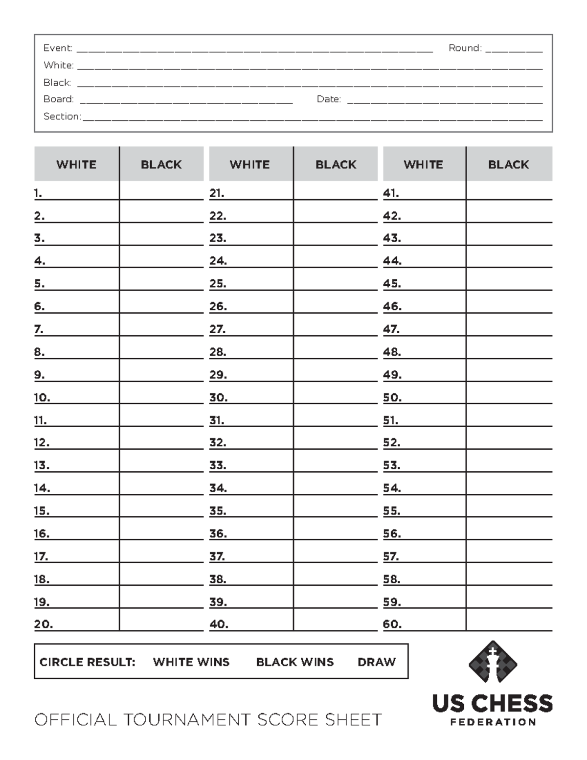 Scoresheet - Event ...