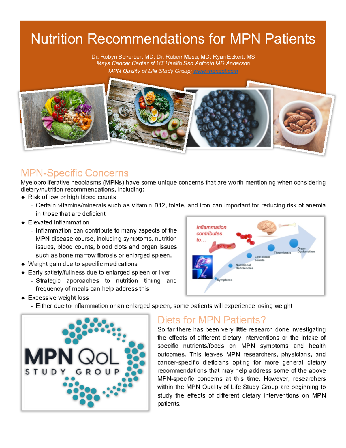 Nutr-Recs-for-MPNs Final 12-4-19 - MPN-Specific Concerns ...