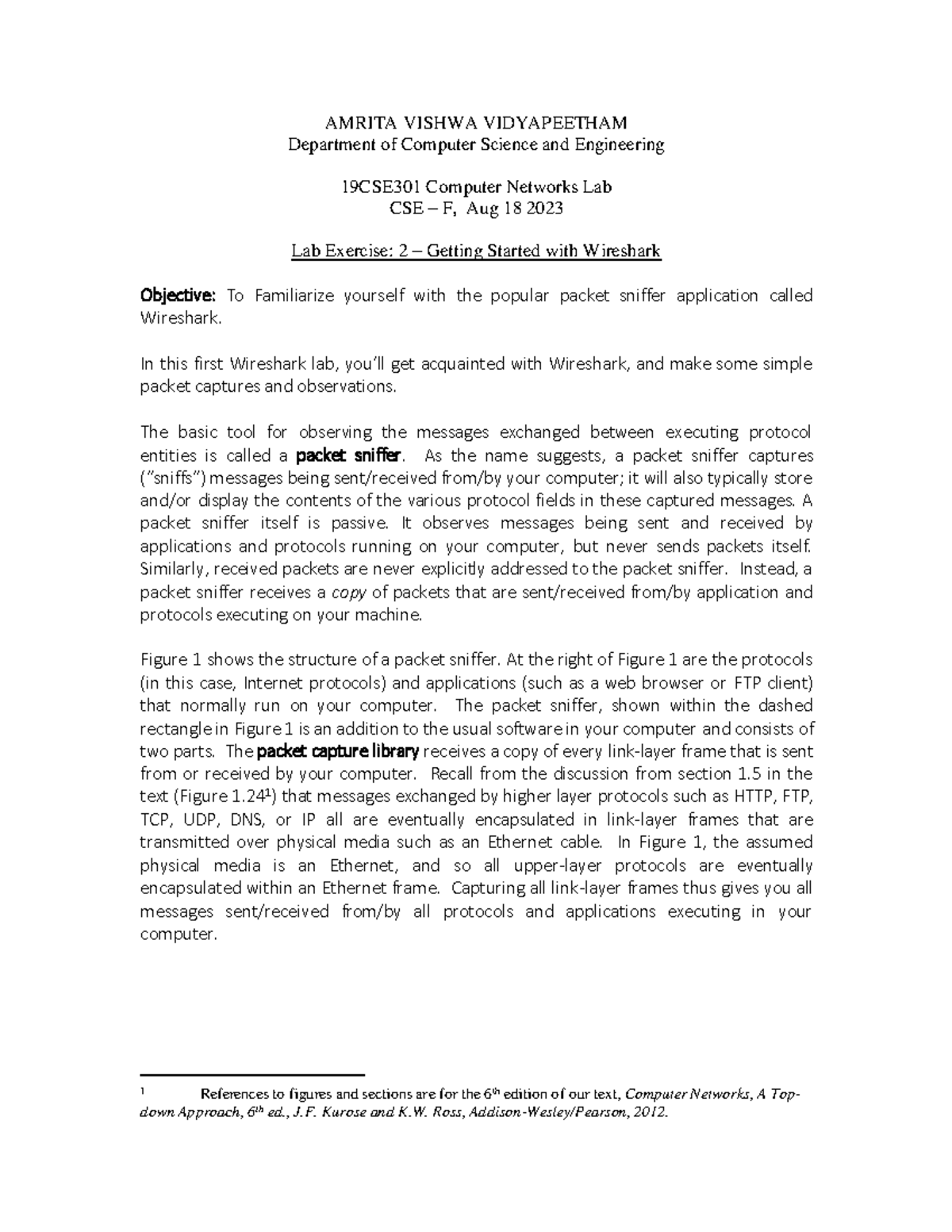 Wireshark Lab Gives An Insight On How Internet Runs With Various Protocols And Within Layers