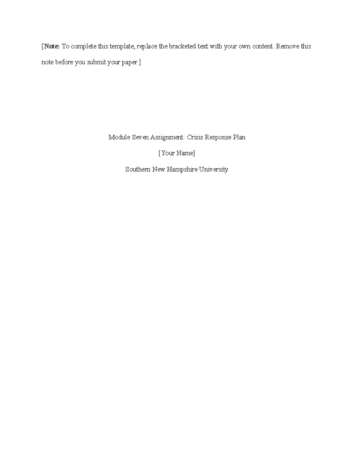 CJ 328 Module Seven Assignment Template - [Note: To complete this ...