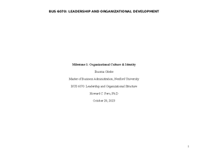 Milestone 1 Assignment BUS 6120 Chioma Opara - Milestone 1 Assignment ...