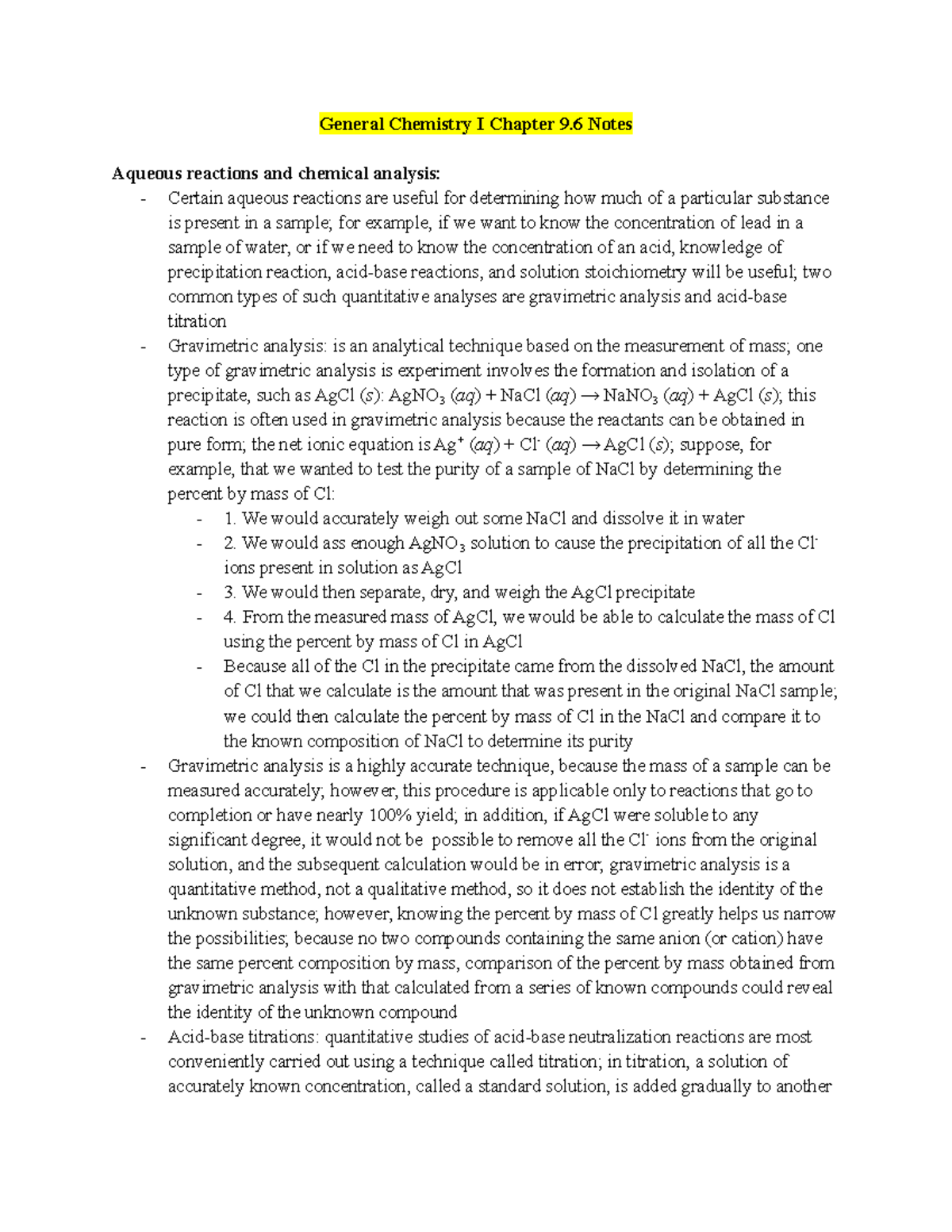 General Chemistry I Chapter 9.6 notes - General Chemistry I Chapter 9 ...