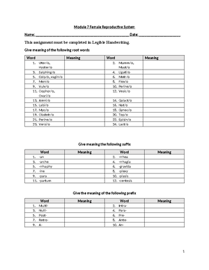 BIO 202 Module 8 Medical Terminology Male Reproductive System - Module ...