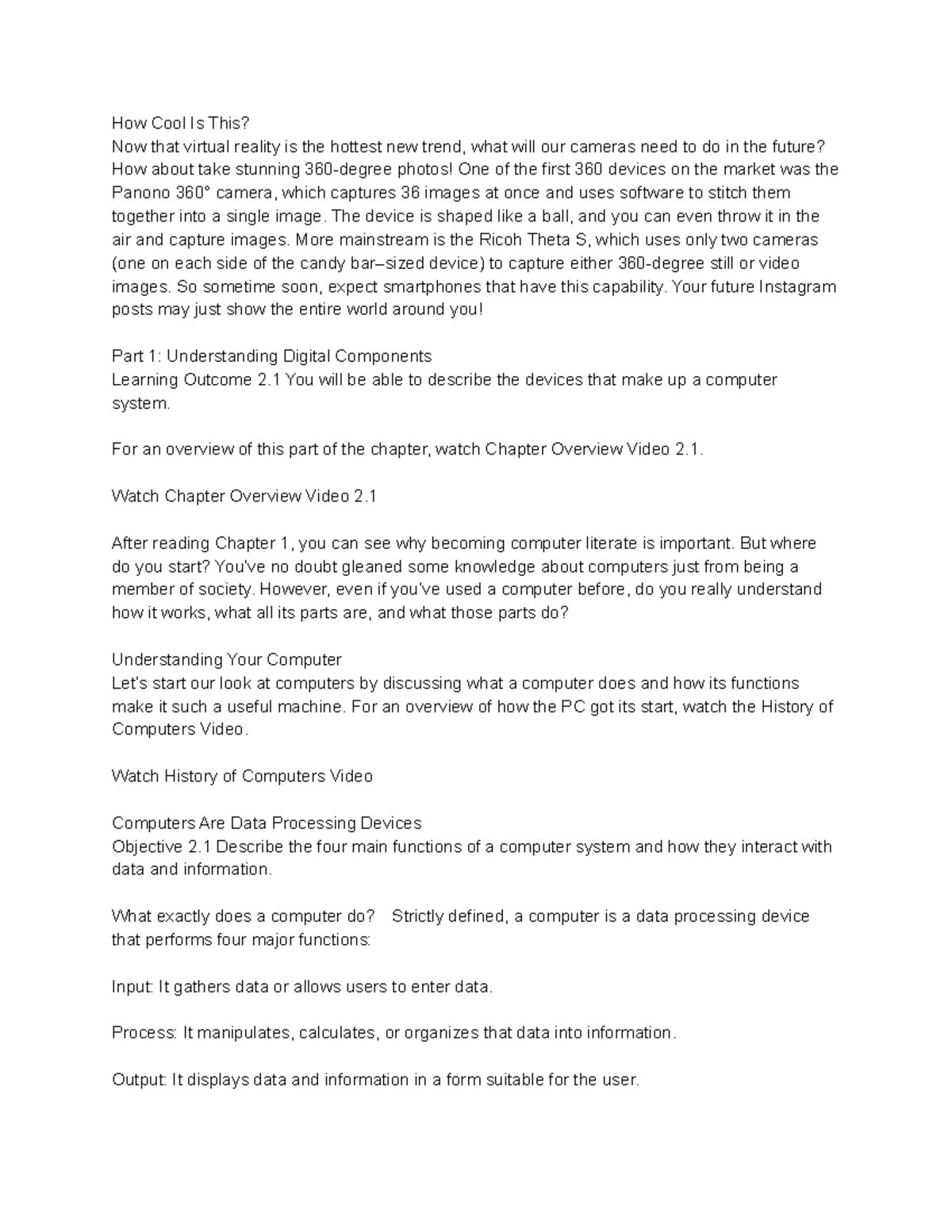 CIS textbook Unit 2 - text book unit 2 - How Cool Is This? Now that ...