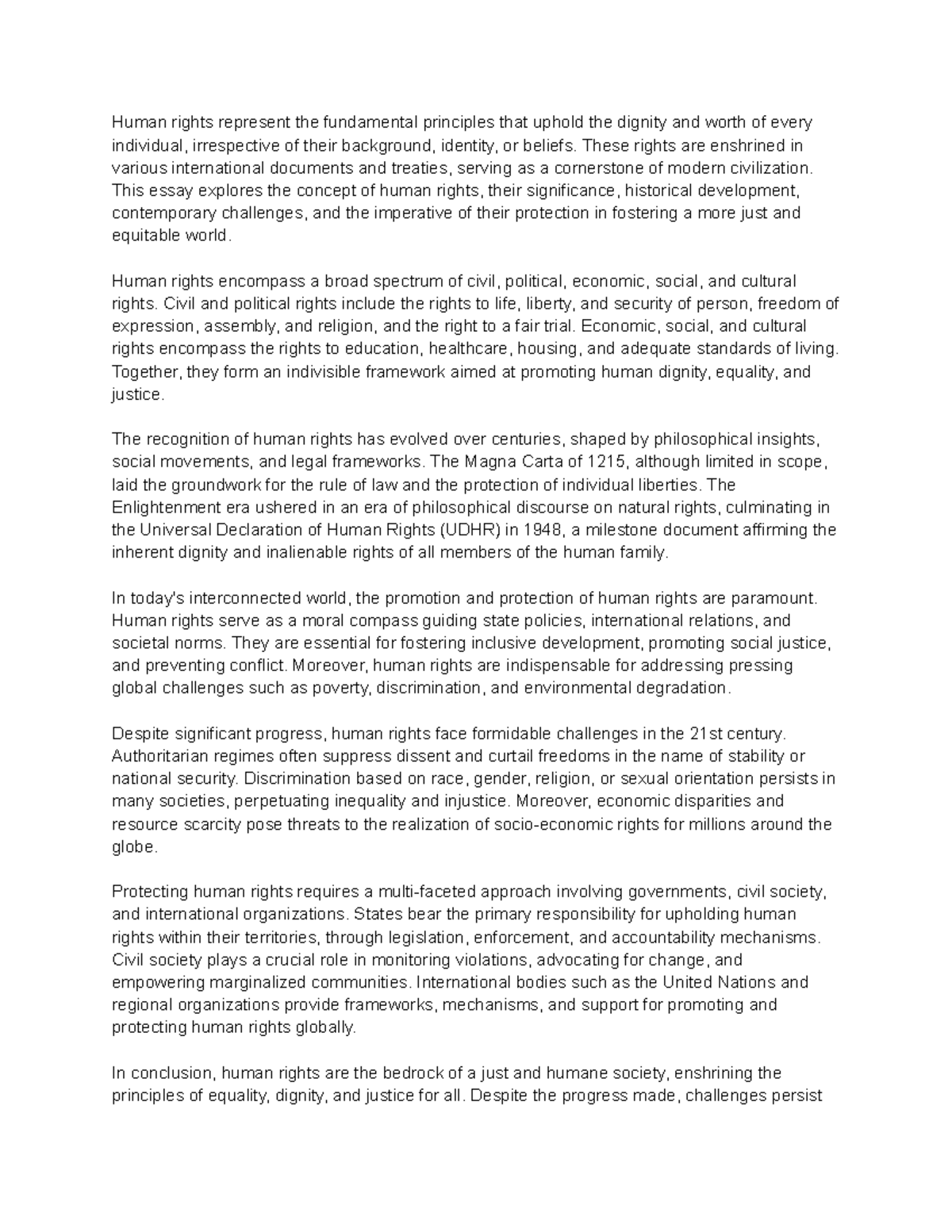 Upholding Human Rights A Pillar of Global Justice - Human rights ...