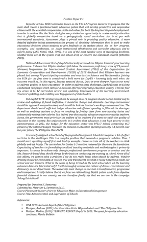 District Learning Resource Plan Sample - Department of Education REGION ...