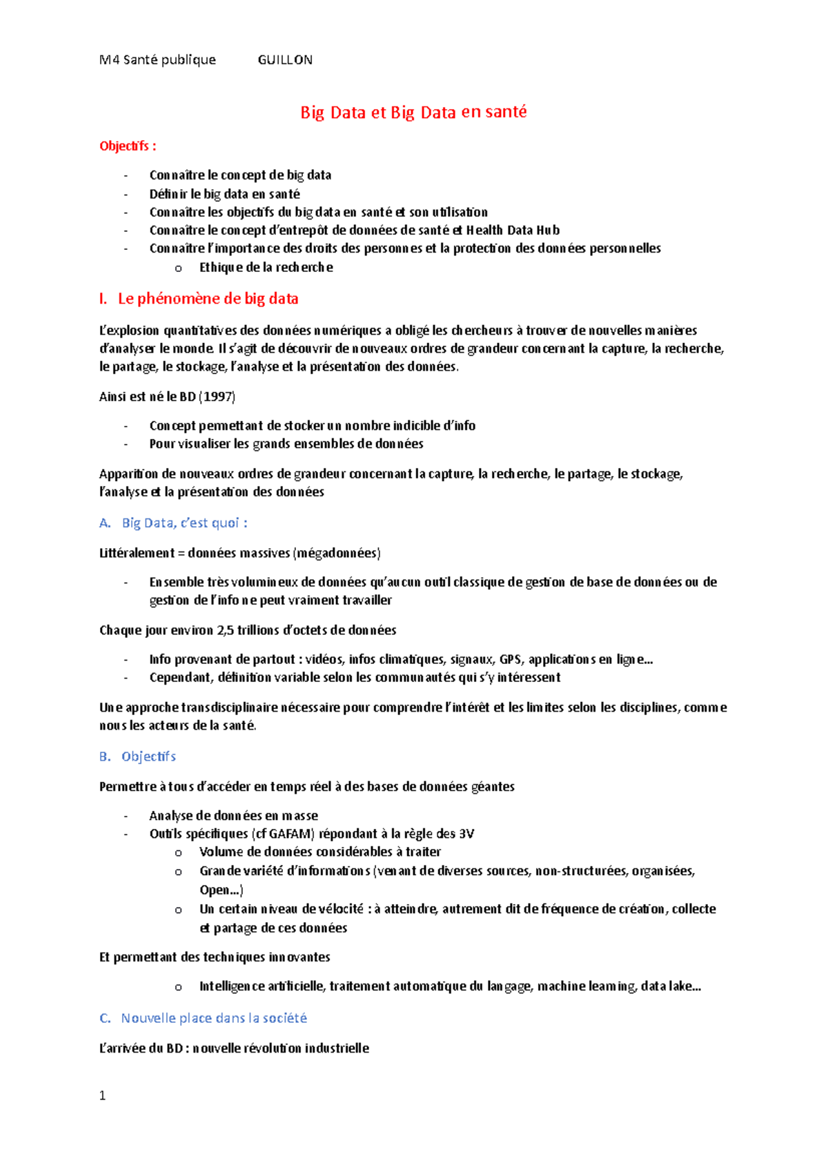 6- Big Data et Big Data en santé - Big Data et Big Data en santé ...