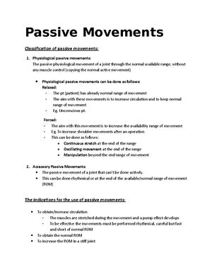 Passive Movements OF THE Upper LIMB - Elbow, Shoulder, Wrist AND HAND ...