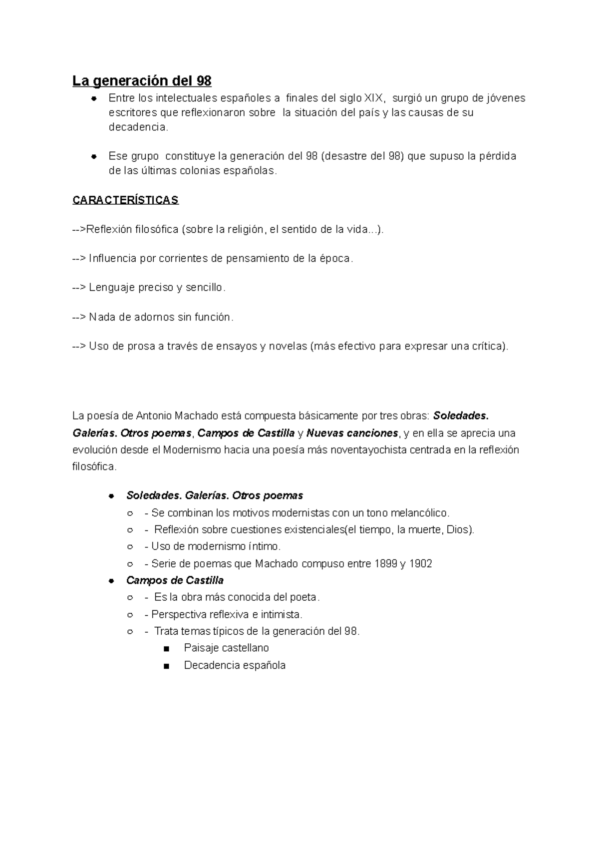 La generación del 98 - Literatura - La generación del 98 Entre los ...