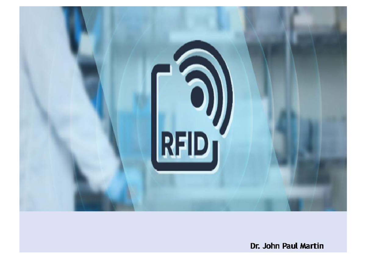 Rfid - Lecture notes 5 - Internet Of Things(IOT) - Studocu
