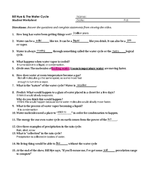 Groundwater activity worksheet - Groundwater Activity Worksheet ...