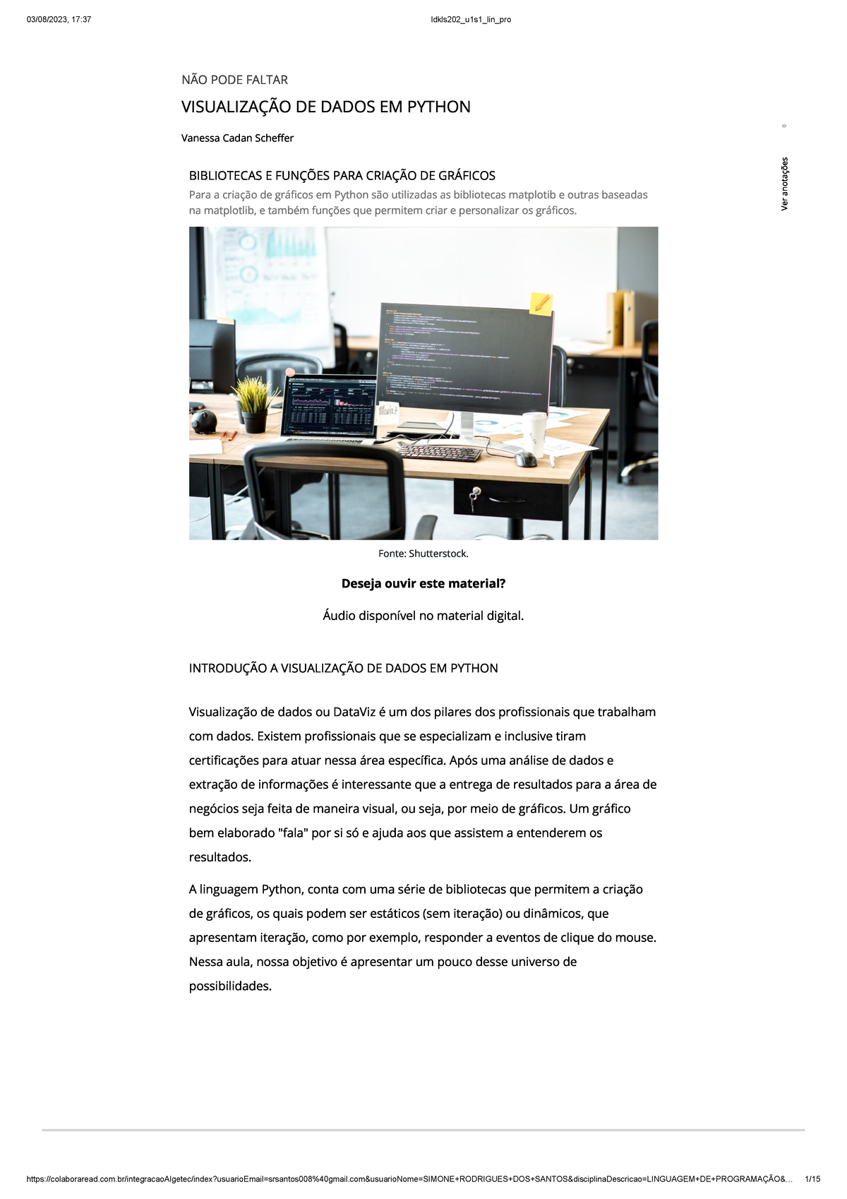 Python UNID 4 S3 - Material teórico - - Studocu