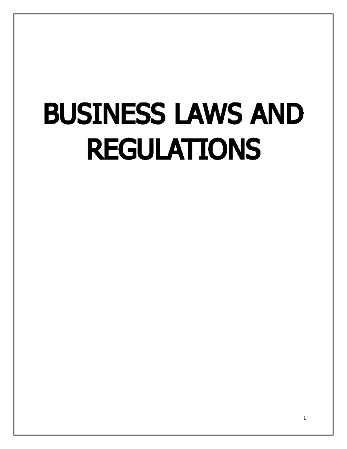 Module - BLR 2020 - BUSINESS LAWS AND REGULATIONS PREFACE This learning ...