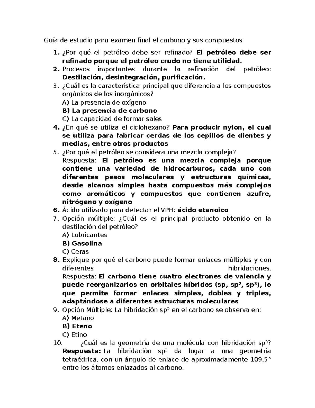 Guía de estudio examen final - Guía de estudio para examen final el ...