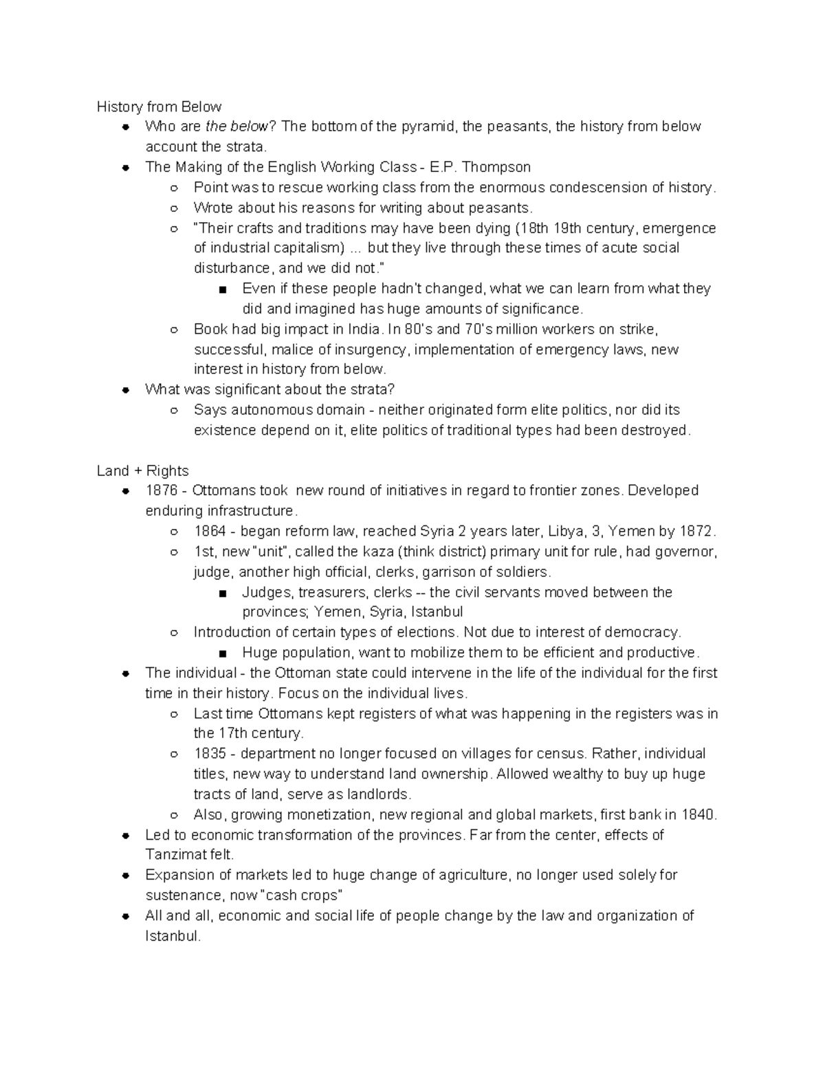 Land, Revolution, Rebellion - History from Below Who are the below ...