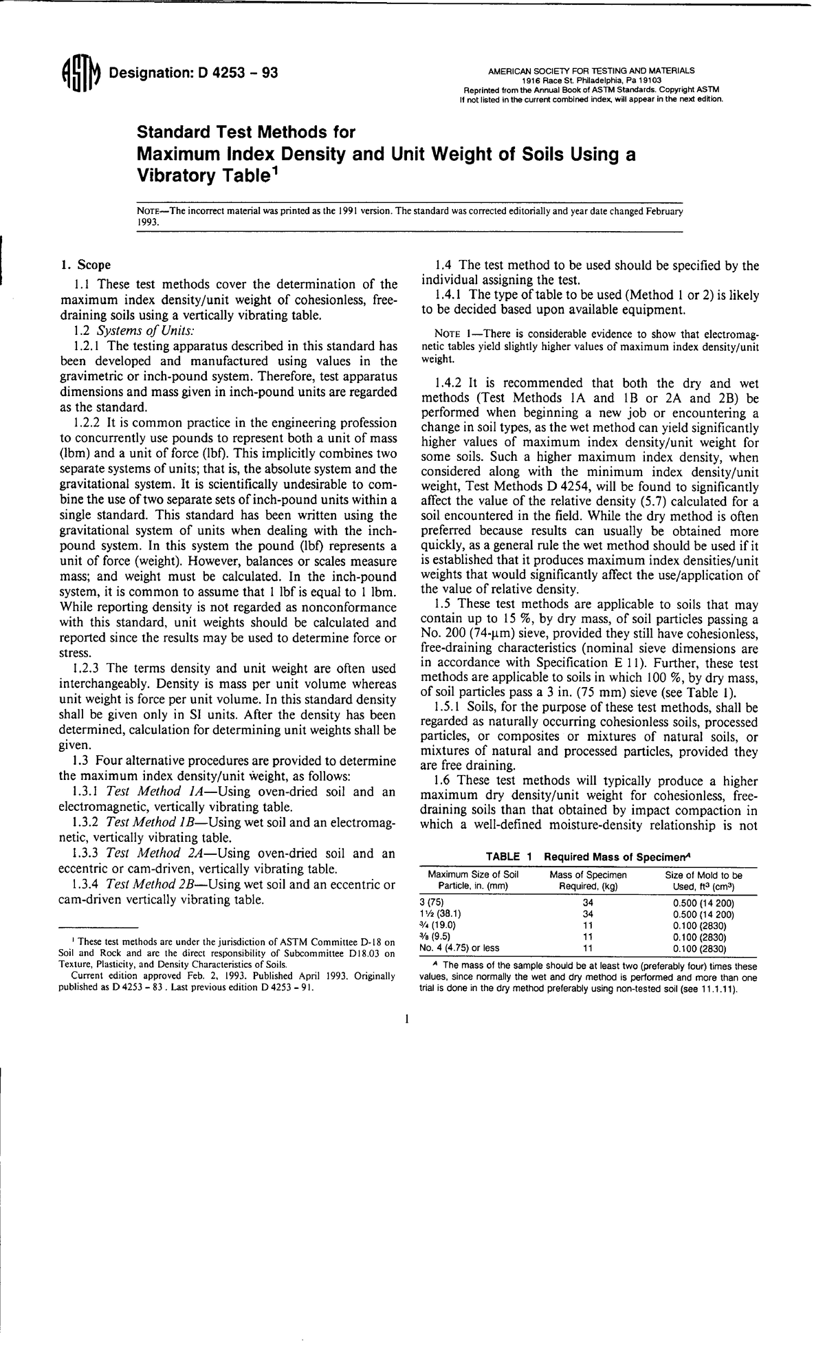 ASTM D4253-93 TEST Method OF Maximum Index - Mechanics of Materials ...