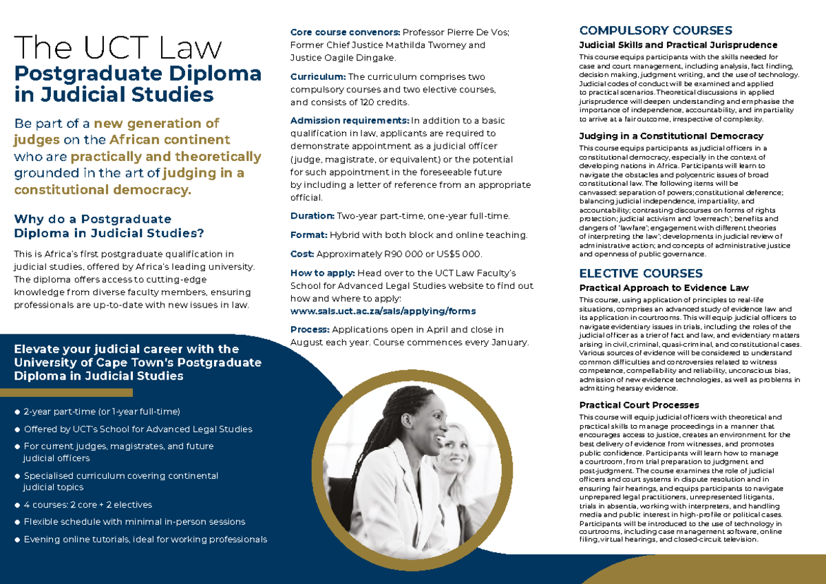 JIFA UCT PG Dip in Judicial Law Brochure-1 - Why do a Postgraduate ...