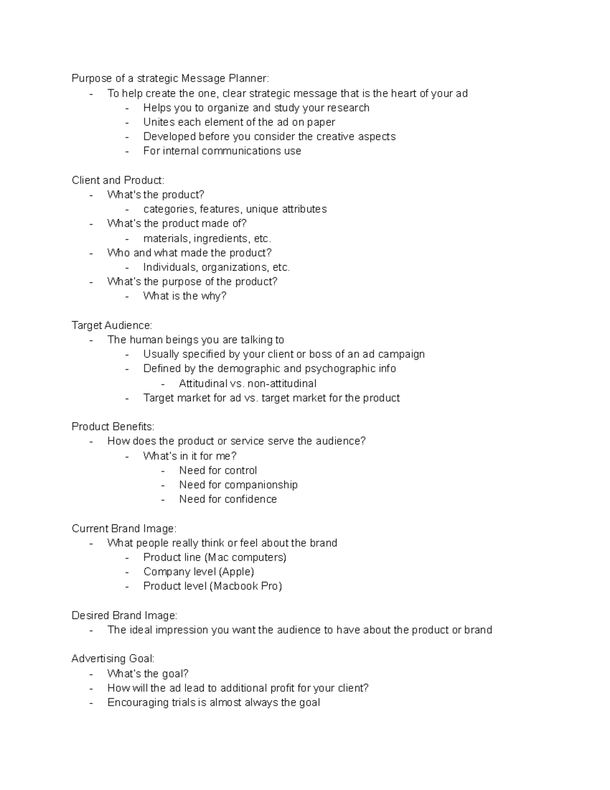 Strategic Message Planner-2 - Who and what made the product ...