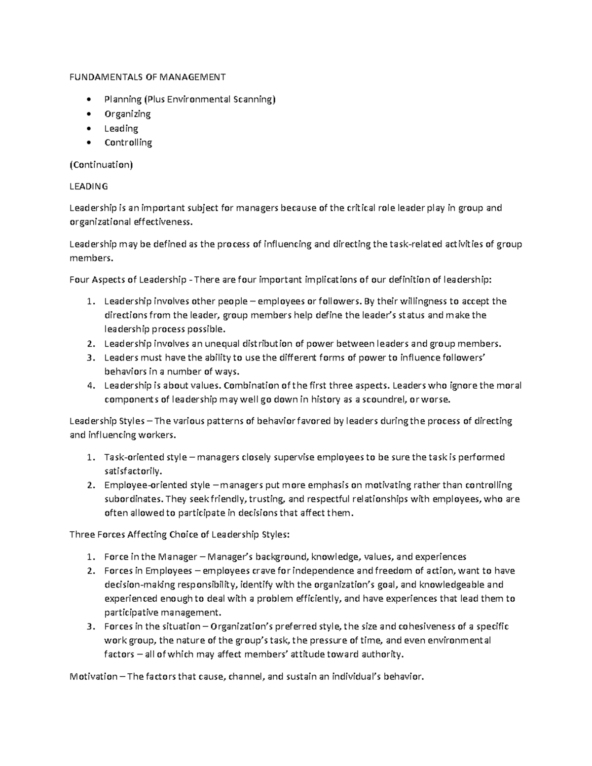 4. Fundamentals OF Management part 3 - FUNDAMENTALS OF MANAGEMENT ...