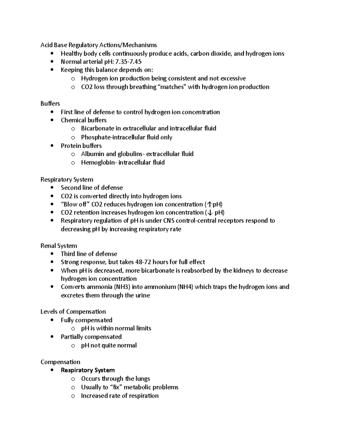 ACID BASE Review - based on the acid base powerpoint and lecture - Acid ...