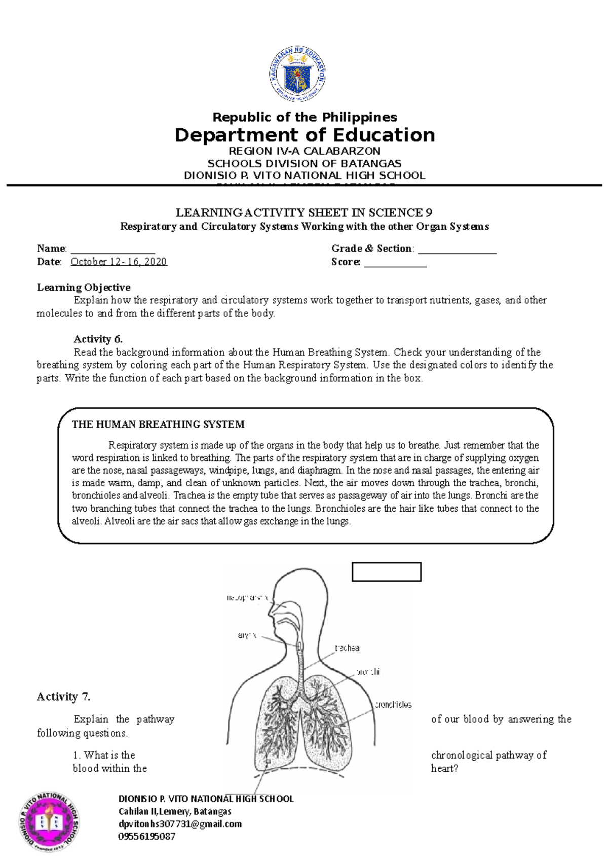 LAS SCI9 WEEK 2 - las - LEARNING ACTIVITY SHEET IN SCIENCE 9 ...