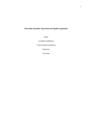 [Solved] In the argument chapter you learned about expressed arguments - English Composition II ...