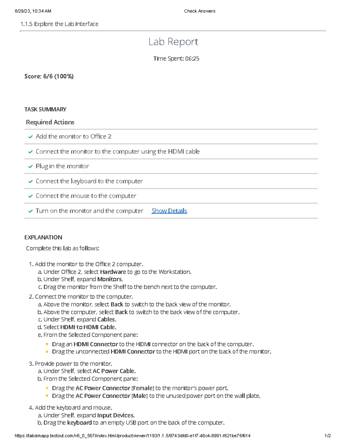 Explore the Lab Interface Lab Report - Studocu