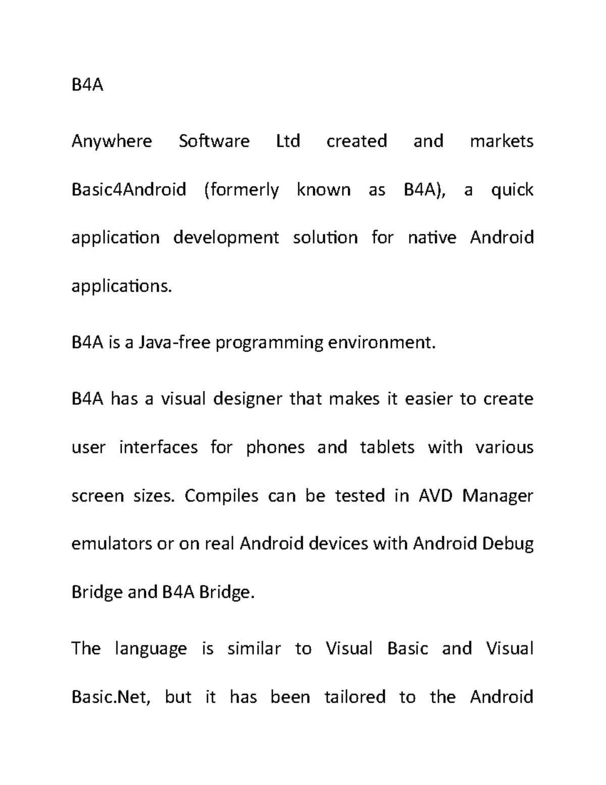 B4A Views(Mobdev) - B4A Anywhere Software Ltd created and markets ...