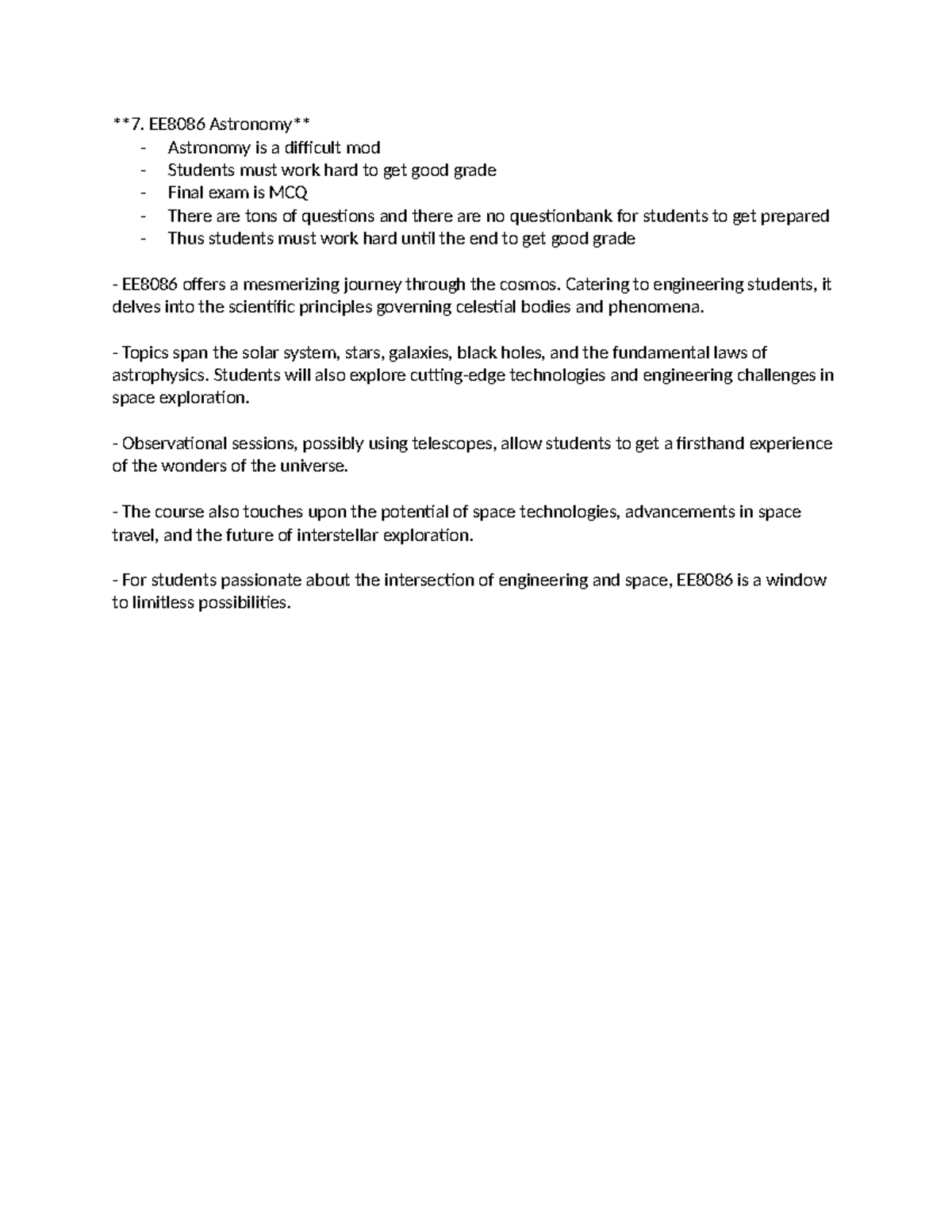 EE8086 Astronomy overview - 7. EE8086 Astronomy - Astronomy is a ...