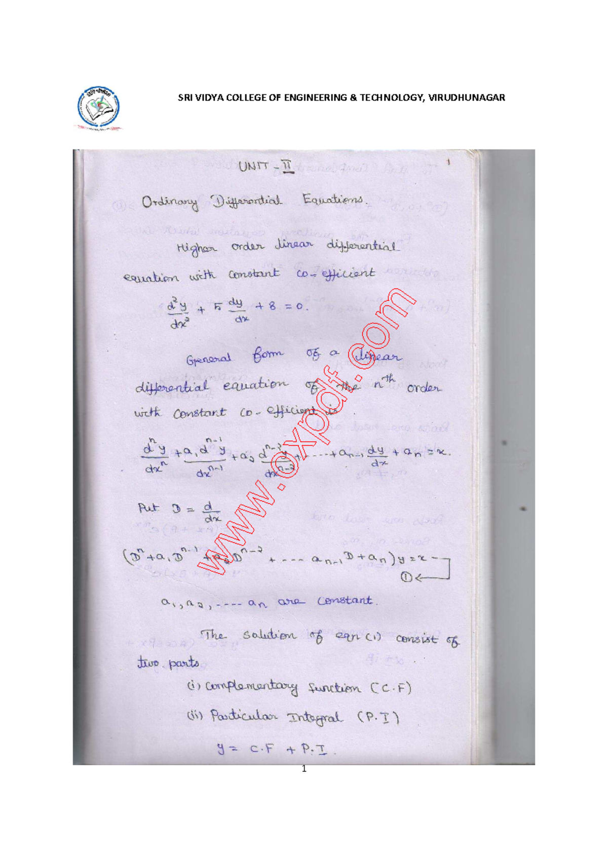 111125 - Engineering maths - Engineering Mathematics - Studocu