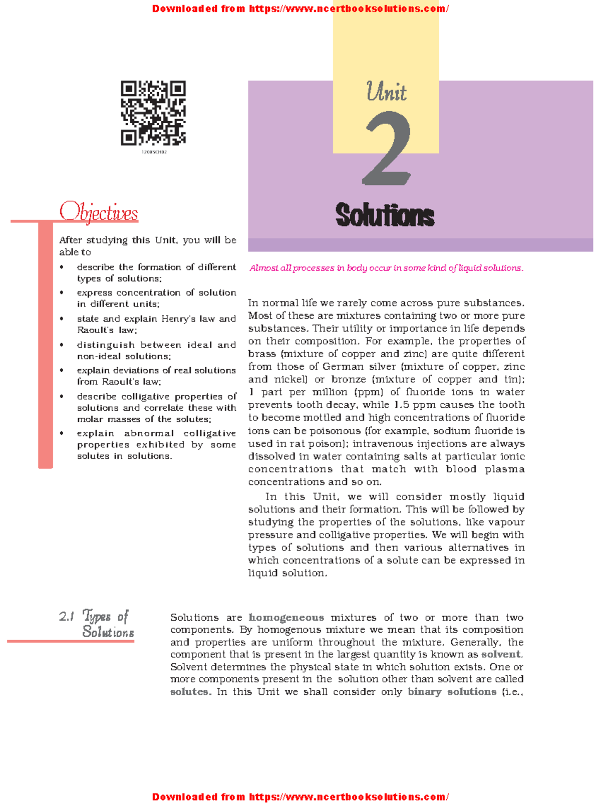 Ncert Class 12 Chemistry Solutions - ncertbooksolutions After studying ...