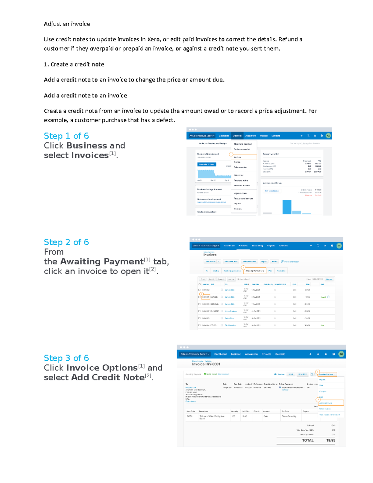 Adjust an invoice reviewer from Xero - Basic accounting - Studocu