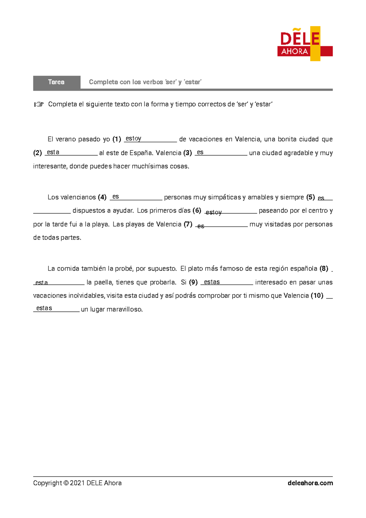 Kami Export - Porter Nikirk - completa-con-los-verbos-ser-y-estar ...