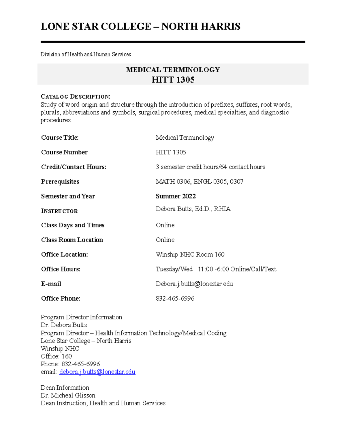 Med Ter Syl - Medical Term - Division of Health and Human Services ...